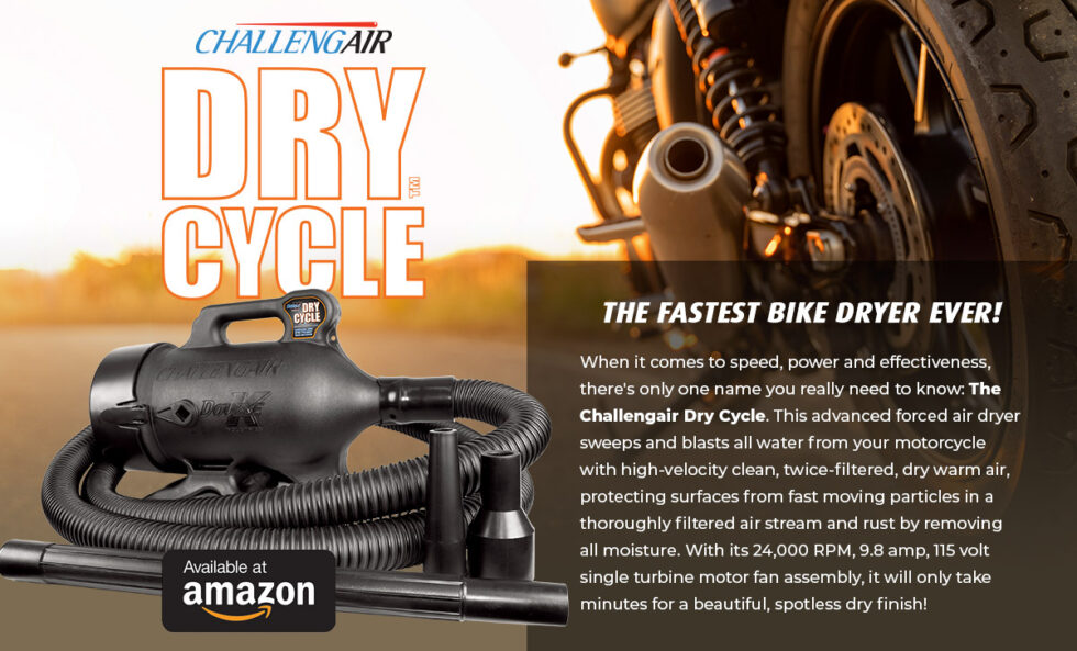 The Fastest Motorcycle and Car Dryer Ever | Challengair Dry Cycle Dryer